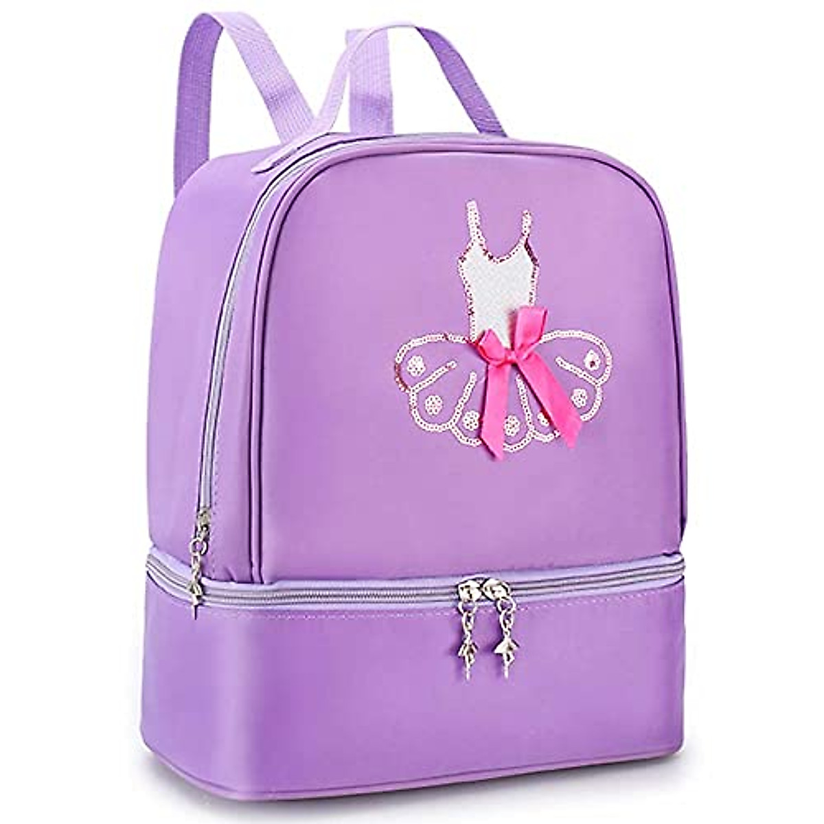 Dance Bags,Ballet Dance Backpack for Girls Ballerina Purple Bag for Dance Toddler Dance Bag Gymnastics Latin Dance Yoga Tap Dance Jazz Storage Bag