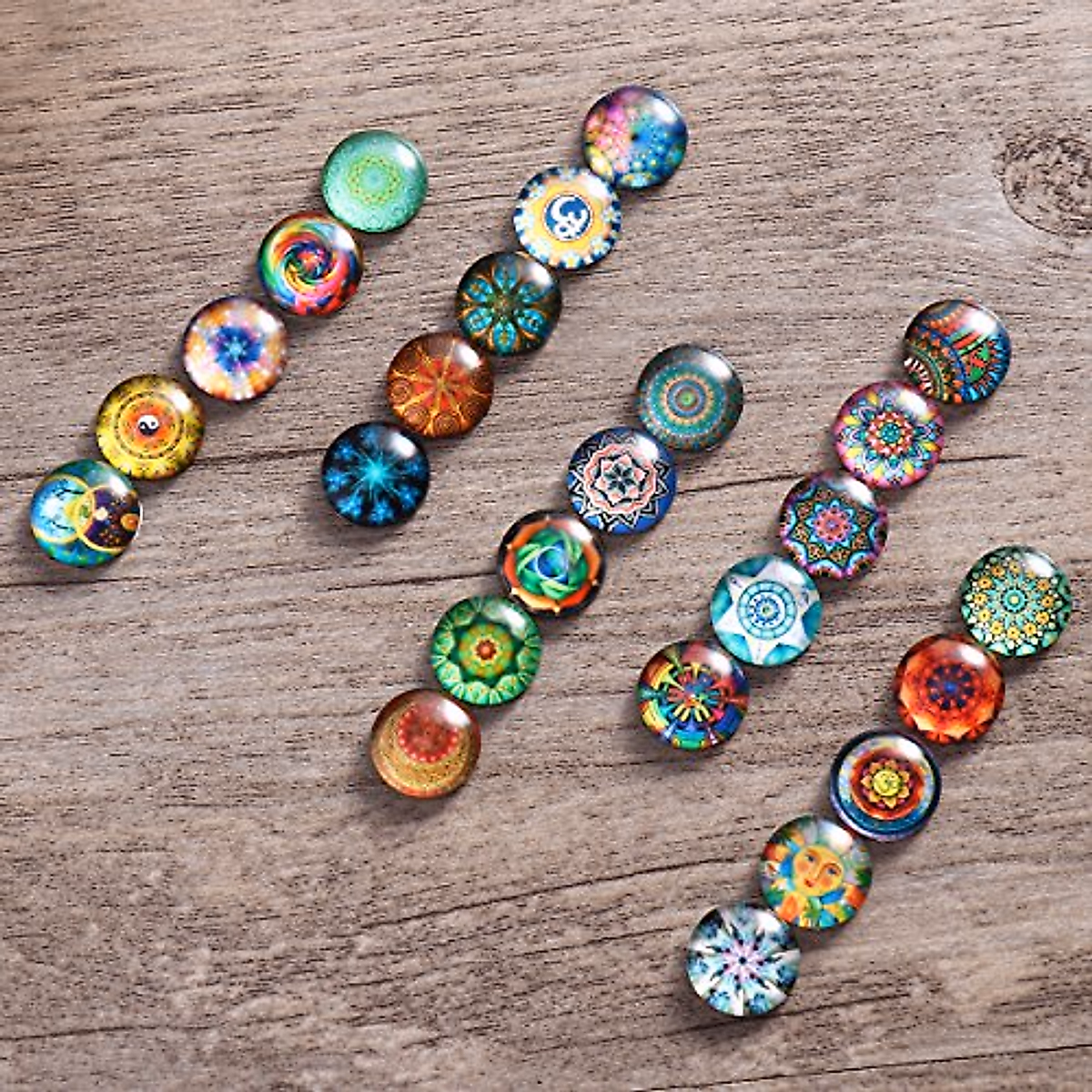 Dangle Earrings 200pcs Round Glass Mosaic Tiles Mixed Mosaic Glass Pieces for DIY Crafts Jewelry Making 10mm Bracelets Beads