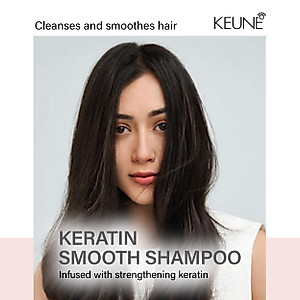 Keune Care Keratin Smoothing Shampoo, Frizz-Control & Moisturizing Cleanser for Smoother Hair, 10.1 Fl Oz