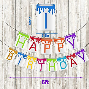 Art Party Decorations, Art Birthday Banner, Art Party Supplies Painting Party Hanging Swirls Decorations Painting Party Supplies