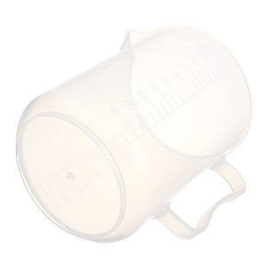 Othmro 1L/33.82oz Plastic Measuring Graduated Mixing Pitcher Pouring Cup Mix Paint Lab Kitchen Liquids 5pcs Measuring Pitcher Measuring Cup Graduated with Handle Spout Multipurpose Plastic Beaker