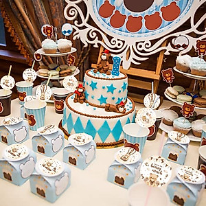 500Pcs Bear Baby Shower Decor-Thank You Beary Much Stickers Roll Bear Thank You Label Stickers for Baby Shower Party,Kids Birthday Party, Gender Reveal Supplies Gift Bags Box Envelope Seal Sticker