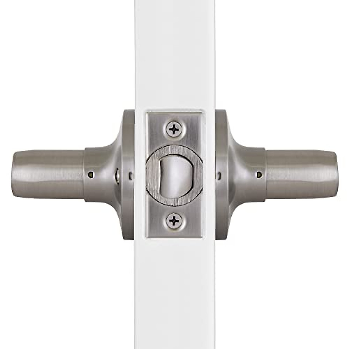 Design House 727941 Stratford 6-Way Universal Hall and Closet Door Lever, Satin Nickel, Passage/Hall & Closet, 3 Piece