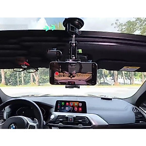 Universal Ball Head Arm for Phone Suction Cup Phone Holder 360° Rotating Car Phone Holder Mount for Car Dashboard Windshield Vehicle Sunroof Compatible with iPhone & Samsung and Other Mobile Phones