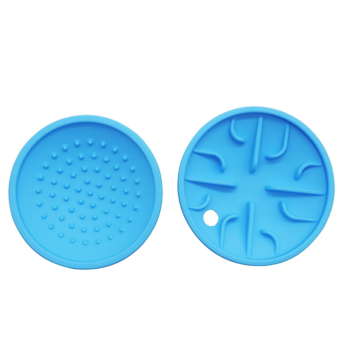 Lllunimon Slow Feeder Dog Bowl Eco-Friendly Silicone Slow Feeding & Watering Supplies Bowls Diskes for Dogs or Cats (Blue)
