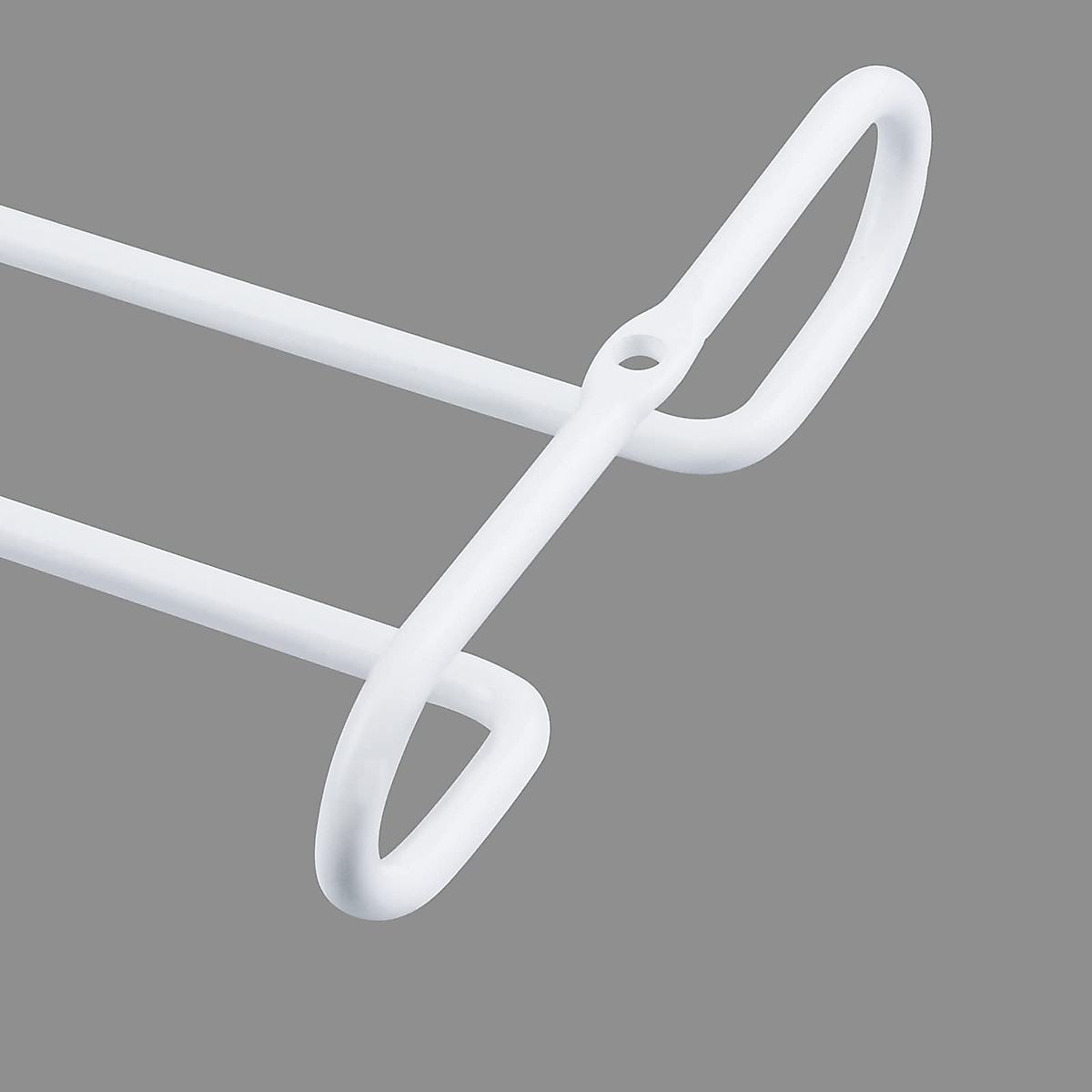 eastbao white 4 Wine Glass Rack Under Cabinet Shelf Glasses Holder Storage With Drying Stemware Rack Under Counter Wine Glass Holder Metal Hanger Steamware Wine Glass Hanging Rack for Kitchen