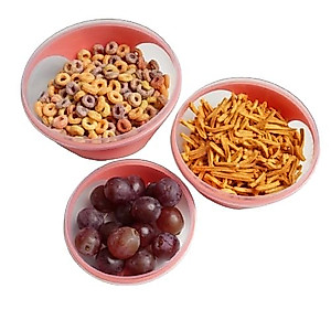 Unica Round Containers with Lids, Microwavable & Airtight, Freezer-safe Containers, BPA-free and Dishwasher Safe Meal Prep Container Set of 3, 15, 26, 39 oz, 6.9x6.9x3.01 in