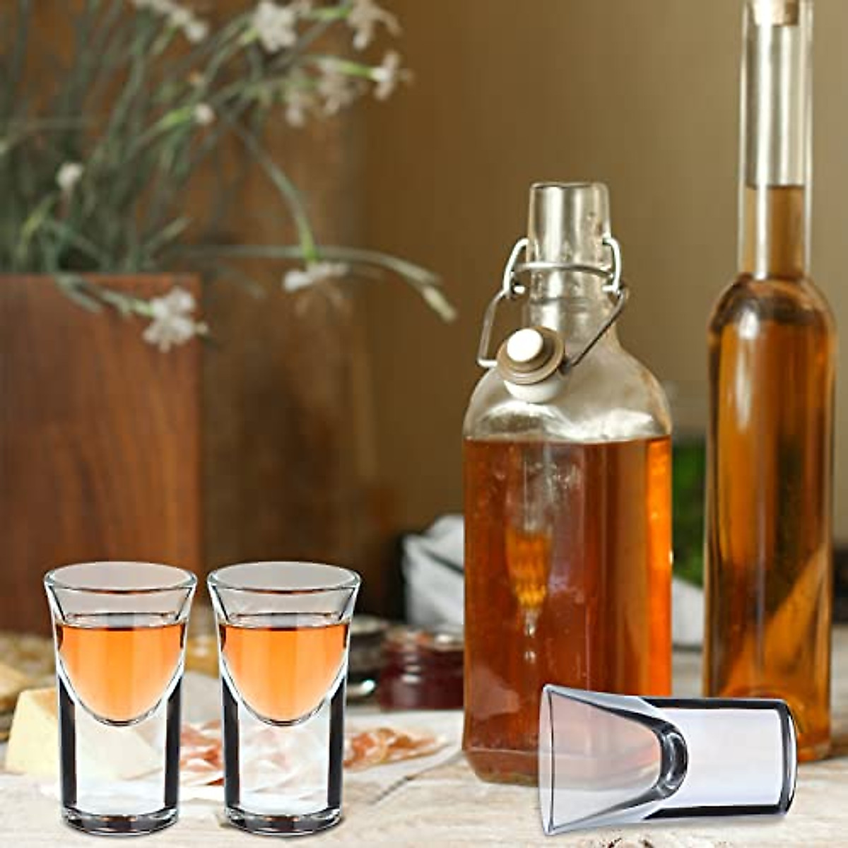 Ioffersuper 36-Pack Shot Glasses Set, 10Ml/0.338 Oz Mini Shot Glasses with Heavy-Duty Base, Mini Wine Glasses, Thickness Glass