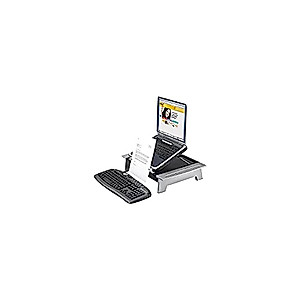 Fellowes 8036601 Monitor Riser,W/Copy Holder,19-7/8-Inch X14-1/16-Inch X4-6-1/2-Inch,Black