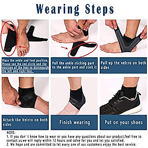 SPOTBRACE Ankle Support for Men and Women - Neoprene Breathable Adjustable Ankle Brace,Elastic Sprain Foot Sleeve for Plantar Fasciitis, Running, Basketball-1 Pair(L)