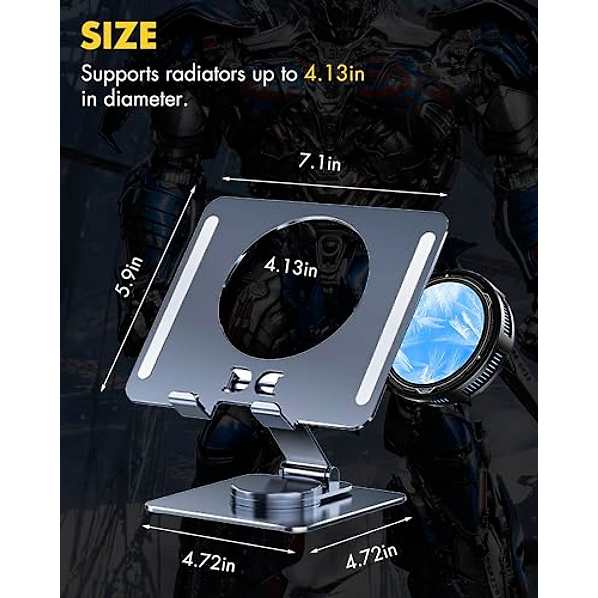 ACEDAYS iPad Cooler,Magnetic Tablet Cooler for ipad/Surface pro/Samsung Tab,Universal Radiator with Temperature Display for Mobile Gaming,Tiktok Live Streaming(Including Tablet stand Holder)