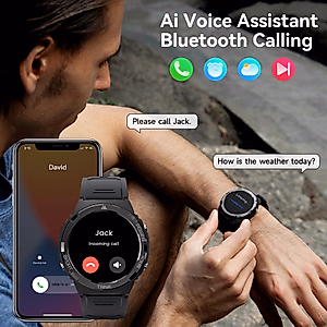 AMAZTIM Smart Watches for Women,Lightest Fitness Tracker with 5ATM Waterproof,Answer/Dial Calls,1.3'AMOLED Ultra HD Display,AI Voice Assistant 24H Sleep/Heart Rate (Black)