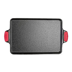 Lodge 15.5"x10.5" Cast Iron Baking Pan, Black