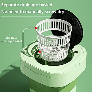 Portable Washing Machine, Foldable Mini Washing Machine and Spin Dryer Large Capacity Mini Washer Small Foldable Bucket Washer Suitable for Apartment Dorm,Travelling，Best Gift Choice -PURPLE