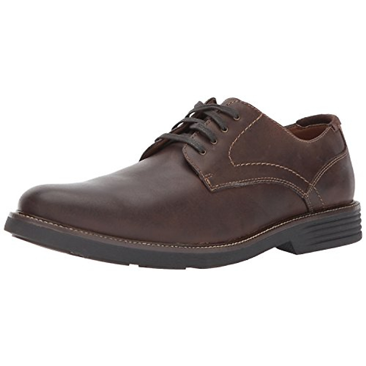 Dockers Mens Parkway Leather Dress Casual Oxford Shoe with Stain Defender, Dark Brown, 10.5 W