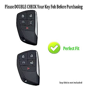 TPU Protective Key Fob Cover Case Compatible with GMC Yukon Buick Envision 2021 2022 Chevrolet Suburban Tahoe Keyless Entry Remote Key Fob (White)