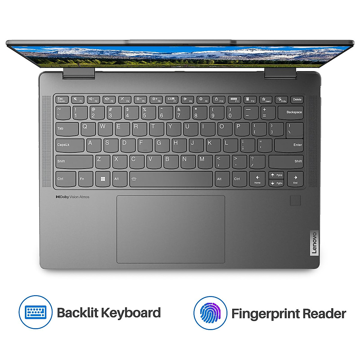 Lenovo 2023 Yoga 7i 2-in-1 Laptop 14" 2.2K Touchscreen, 13th Intel Core i7-1355U, 16GB LPDDR5, 512GB SSD, WiFi 6E, Thunderbolt 4, Backlit KB, Fingerprint, Win 11, 12H Use, Bundle with JAWFOAL