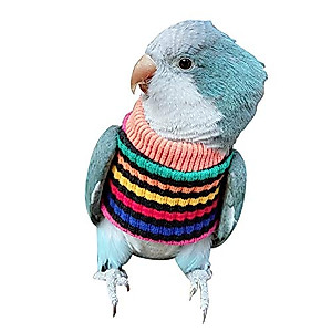 HEZHUO Parrot Bird Supplies, Light Flying Clothes, Warm and Comfortable, Tiger Skin, Green Cheek Parrot, Little Sun Parrot, Monk Parrot, Starling, mynah, Senegal Parrot, Mini Macaw Sweater (4XL)