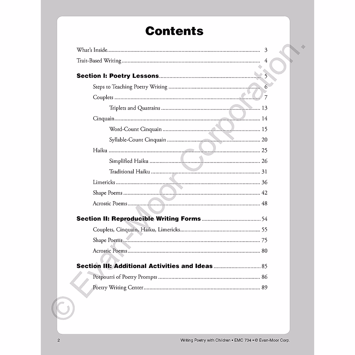 Evan-Moor Writing Poetry with Children, Grade 1-6 Activity Book - Supplemental Teaching Resource Workbook Inspires Poets (Writing Skills Essentials)
