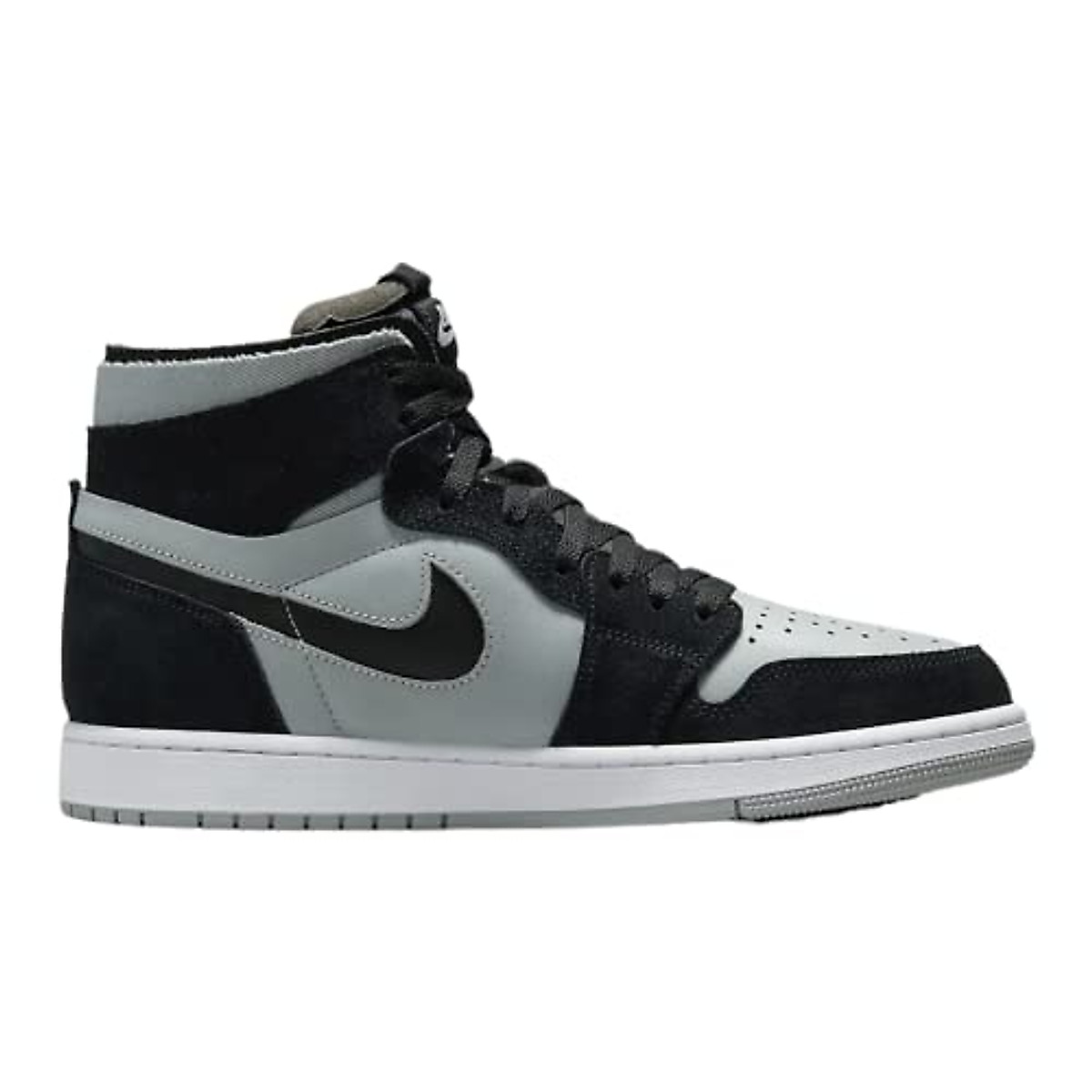 Nike mens Jordan 1 High Zoom Air CMFT White Daybreak Tropical Twist, Black/Light Smoke Grey/White, 10