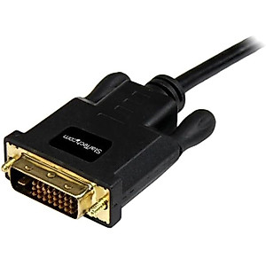 StarTech.com 3ft (0.9m) Mini DisplayPort to DVI Cable - Mini DP to DVI Adapter Cable - 1080p Video - Passive mDP 1.2 to DVI-D Single Link - mDP or Thunderbolt 1/2 Mac/PC to DVI Monitor (MDP2DVIMM3B)
