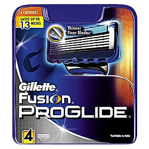 Gillette ProGlide Men’s Razor Blade Refills, 4 Count, with 5 Anti-Friction Blades for a Close, Long-Lasting Shave