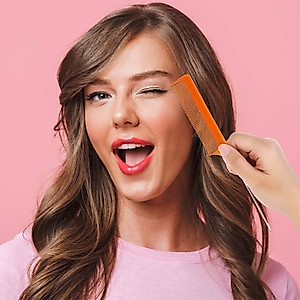 16 Pieces Rat Tail Comb Foiling Combs Steel Pin Rat Tail Fiber Heat Resistant Teasing Combs with Stainless Steel Pintail for Women Girls Hair Styling