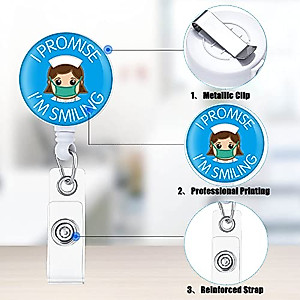 10 Pcs Funny Badge Holder Retractable Badge Reel Funny Badge Reels Retractable ID Clip Cute Nursing Badge Reel for Doctor Teacher Student Employee