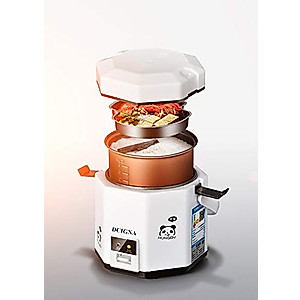 DCIGNA 1.2L Mini Rice Cooker, Electric Lunch Box, Travel Rice Cooker Small, Removable Non-stick Pot, Keep Warm Function, Suitable For 1-2 People - For Cooking Soup, Rice, Stews, Grains & Oatmeal