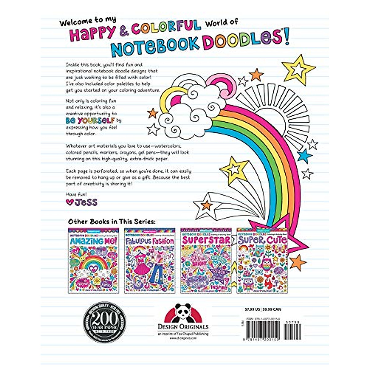 Notebook Doodles Go Girl!: Coloring & Activity Book (Design Originals ...