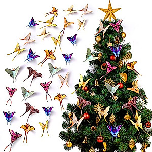 63 Pcs Butterfly Wall Decor Spring Summer Decor Removable Double Sided 3D Butterfly Moth Decal 6 Inch Party Decorations for DIY Kids Nursery, TV Wall, Bedroom Decor, Wedding, Birthday Supplies