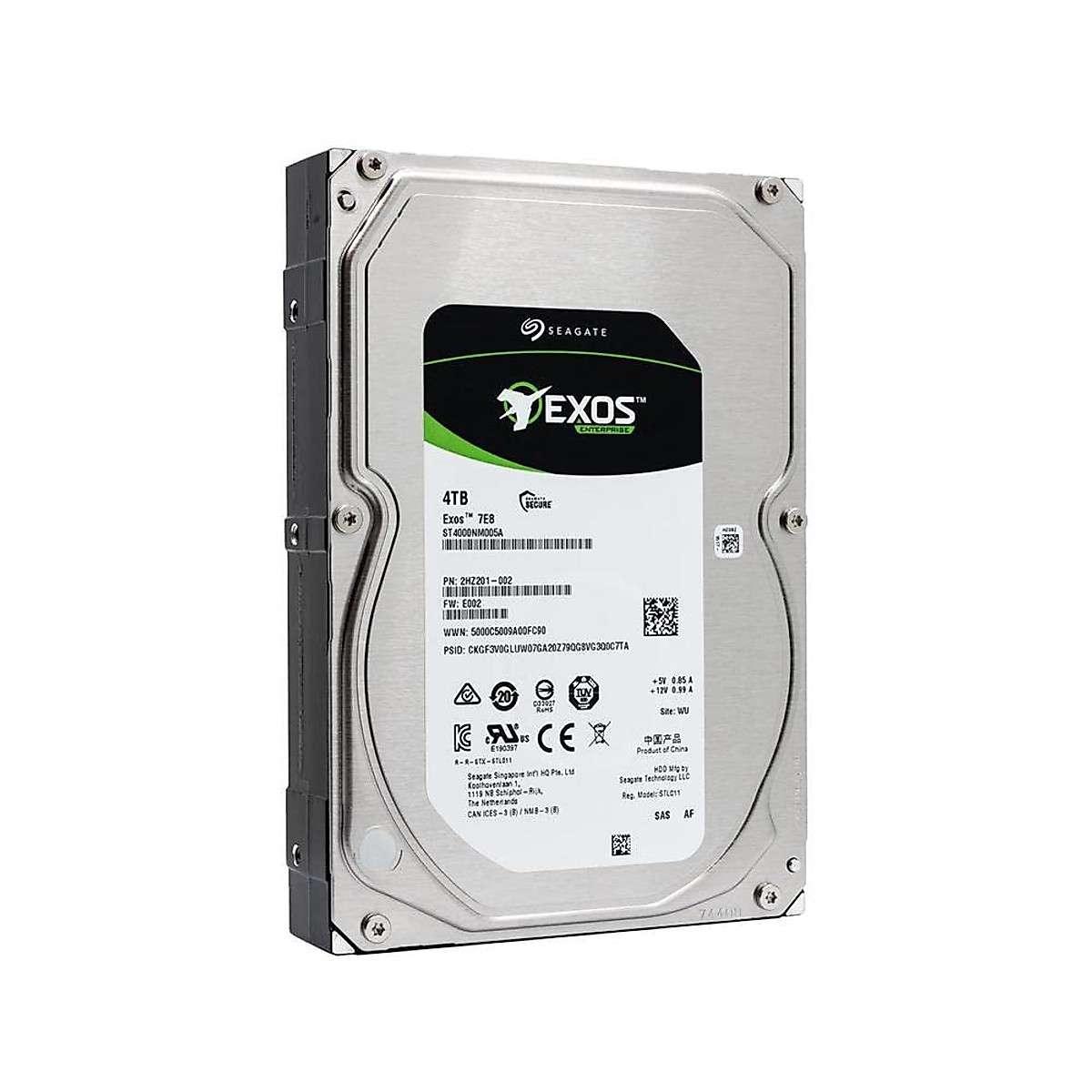 Seagate Exos 7E8 ST4000NM005A 4 TB Hard Drive - Internal - SAS (12Gb/s SAS)