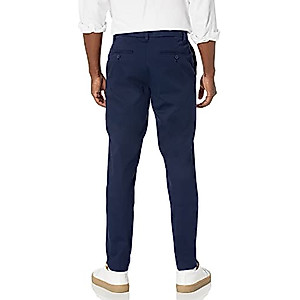Amazon Essentials Men's Slim-Fit Wrinkle-Resistant Flat-Front Stretch Chino Pant, Navy, 36W x 32L