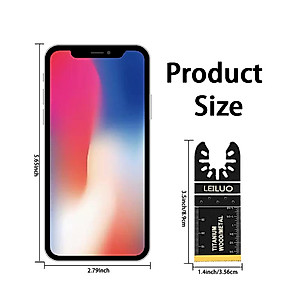 LEILUO 5 Pcs Titanium Multitool Blade Kits for Wood Nails Drywall Cutting Oscillating Saw Blades Universal Oscillating Tool Accessories with Storage Bag Compatible with DeWalt Makita Dremel and More