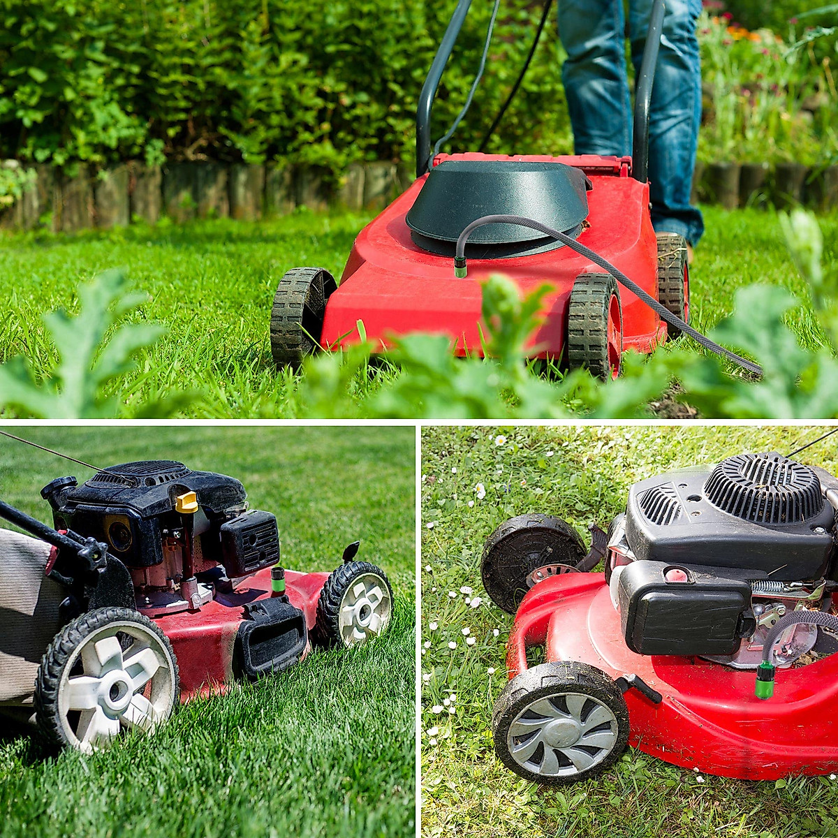 Dreyoo Lawn Mower Deck Wash Kit, Deck Wash Adapter Attachment Kit, Riding Lawn Mower Cleaning Accessories, Compatible with Cub Cadet, MTD, Troy-Bilt, Craftsman Tractor