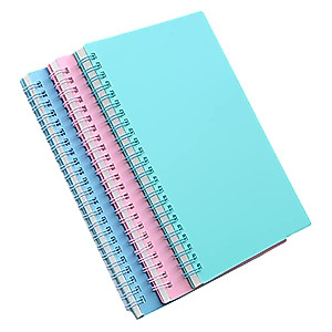 Spiral Notebook, 6 Pcs A5 Thick Plastic Hardcover 8mm Ruled 6 Color 80 Sheets -160 Pages Journals for Study and Notes (6 colors, A5 5.7" x 8.3"-Ruled)