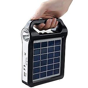 JAY-LONG Portable Solar Generator USB Charger 6V 9W Solar Panel Power Storage Generator Home System Kit Rechargeable