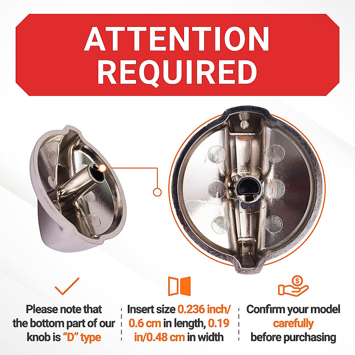 BlueStars Heavy Duty WB03T10325 Range Metal Knob Replacement Part Exact Fit for General Electric Ranges - Replaces 2691864 AP5690210 PS3510510 - Pack of 2