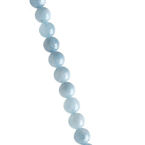 Filluck Natural Stone Beads Aquamarine 8mm Polished Round Smooth Gemstone Beads for Jewelry Making 15 Inch(Aquamarine,8mm)