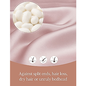 LilySilk 100% Mulberry Silk Bonnet, 19 Momme Silk Night Sleep Cap Adjustable Hair Wrap for Sleeping, Rosy Pink