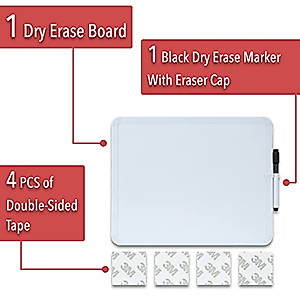 Mr. Pen- Dry Erase Board, 14” x 11” with a Black Dry Erase Marker, Small White Board, White Board for Kids, White Board for Students, Small Dry Erase Board, Mini White Board