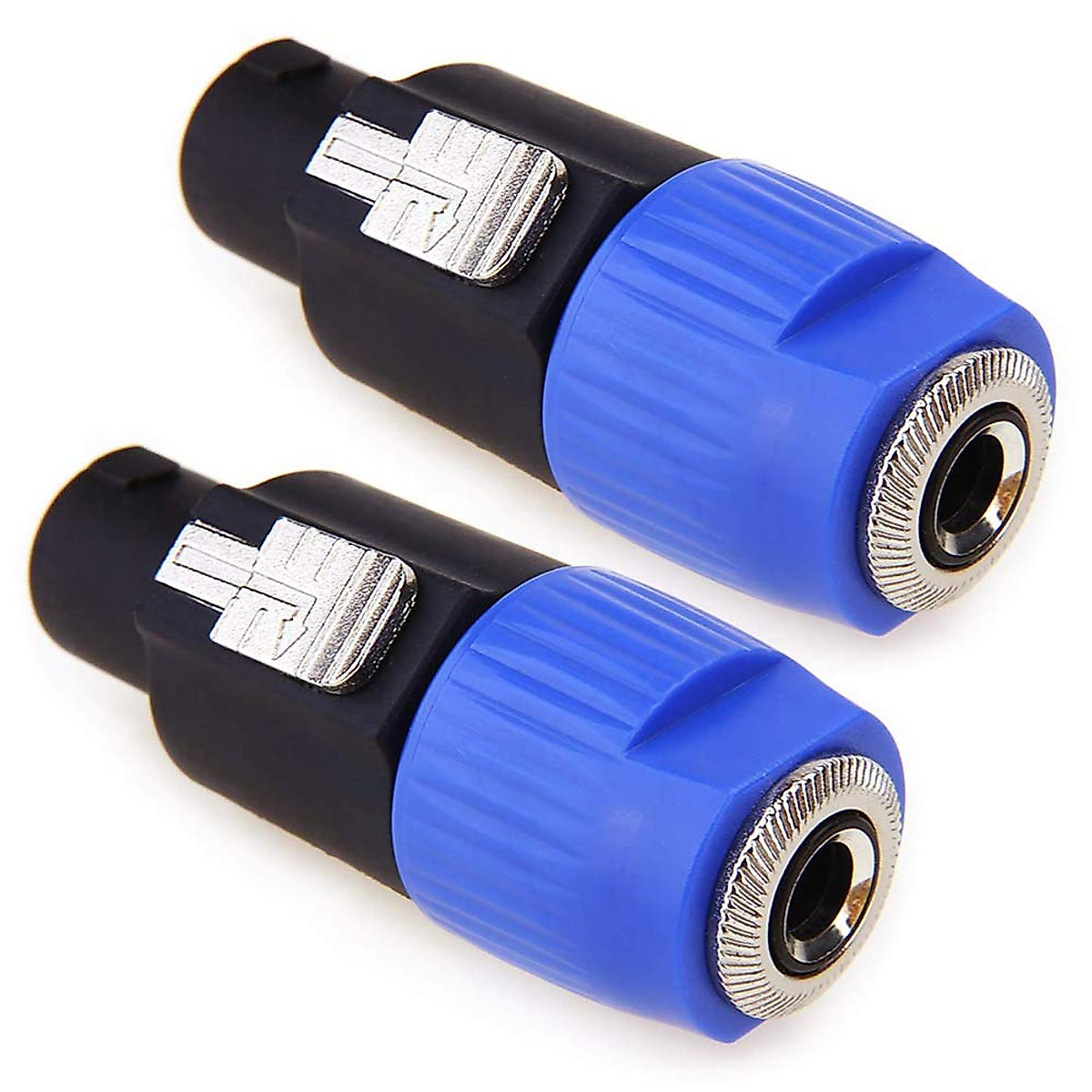 NANYI Speakon to 1/4 Adapter Connector, Upgraded 1/4" Female to NL4FC Male Connectors are for Converting 1/4" Cables to NL4FC Plug for Speaker/Amplifier/Mixer (Speakon to 1/4 Adapter - 2PCS)