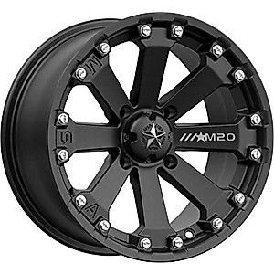 MSA OFFROAD WHEELS M20 KORE Satin Black Wheel with Painted and Chromium (hexavalent compounds) (14 x 7. inches /4 x 86 mm, 0 mm Offset)