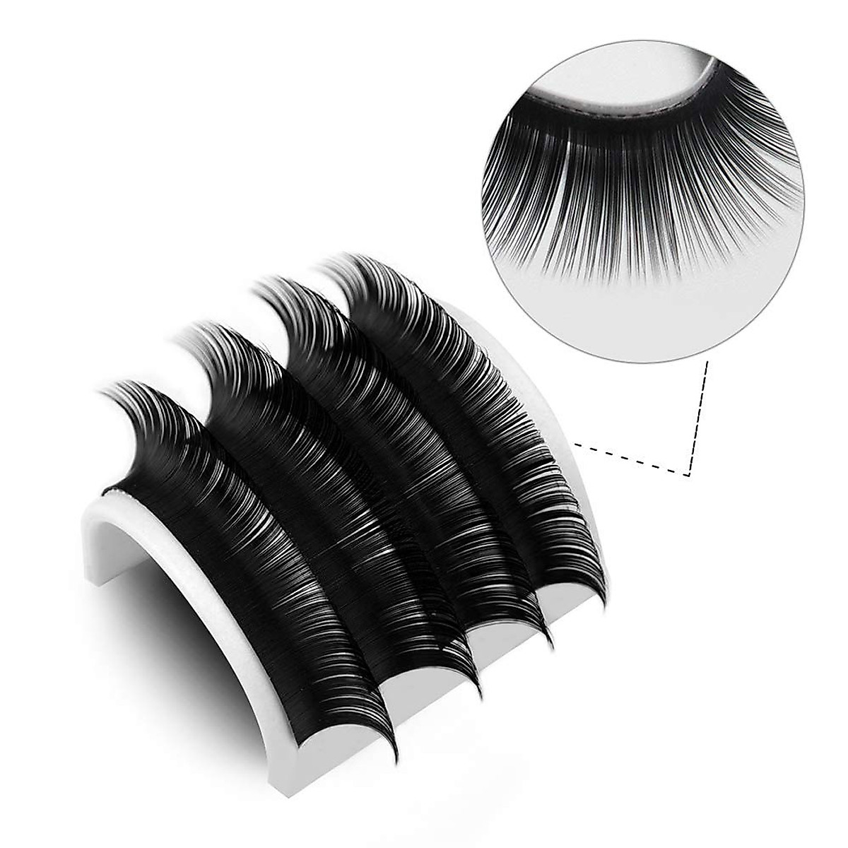 QUEWEL Eyelash Extensions 0.15mm C Curl Mix 8-15mm Supplies Matte Black Individual Eyelashes Salon Use|0.03/0.05/0.07/0.10/0.15/0.20mm C/D Single 8-18mm Mix 8-15mm/10-15mm|（0.15 C Mix8-15mm）