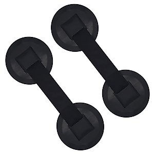 2 PCS PVC Strap Armrest for PVC Inflatable Boat, Raft, Dinghy, Kayak, Canoe, Surfboard,SUP seat Strap Patch with Handle (Black)