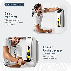 Manterio Wall Mount Plastic Bag Organizer | Durable Plastic Grocery Bag Saver | Smudge Proof, Fingerprint Resistant | Black