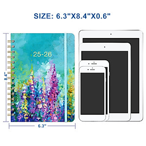 Planner 2023-2024 - Jul.2023 - Jun.2024, 2023-2024 Planner, Academic Planner 2023-2024, 2023-2024 Planner Weekly & Monthly with Tabs, 6.3" x 8.4", Hardcover + Back Pocket + Twin-Wire Binding, Daily Organizer - Oil Painting