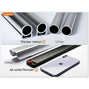 SKIKEN Wall Clothes Drying Rack Extendable Rod, Collapsible Wall Clothing Racks for Hanging, Retractable Hanger Wall Mount, Handy Simple Closet Organizer, Bathroom Balcony Rv Indoor, 31.5" (Gray)