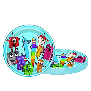 30pcs Number blocks Plates Party Supplies For Number blocks Theme Party Decoration