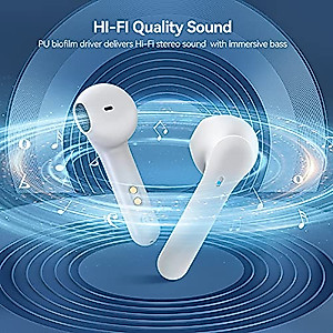 Wireless Earbuds, Bluetooth Earbuds in Ear w/Wireless Charging Case/USB-C, Wireless Earphones Hi-Fi Sound, Bluetooth 5.0 Headphones w/Microphone, Touch Control/25H/IPX7 for Sports/Work/3 Modes
